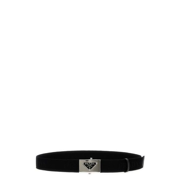 Prada | Accessories | Prada Logo Fabric Belt | Poshmark